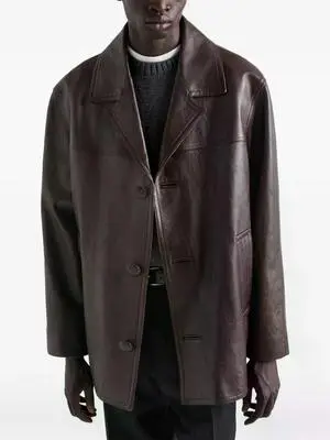 Prada Nappa Leather Caban Jacket