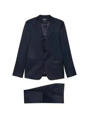 Zegna Single-breasted Notch-lapel Suit - Blue