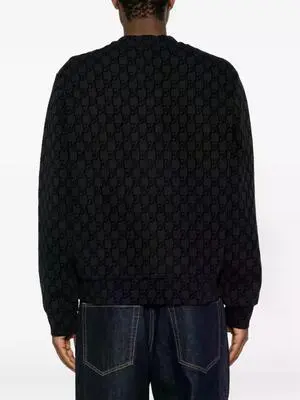 Emporio Armani Monogram Pattern Long Sleeve Sweater