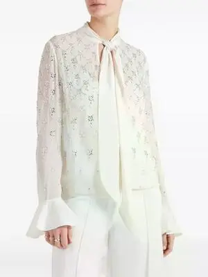 TEMPERLEY LONDON Gallantry Crystal-embellished Blouse