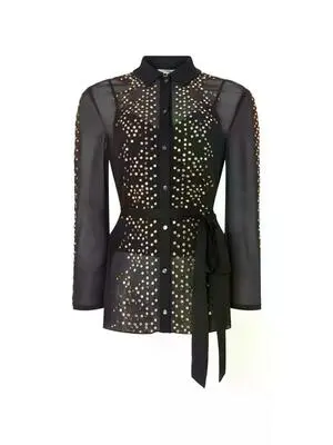 TEMPERLEY LONDON Stud-embellished Oberon Shirt - Black