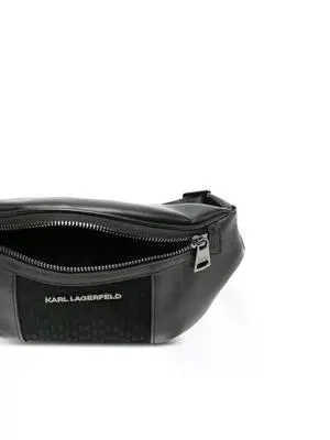 Karl Lagerfeld Logo-plaque Monogram-pattern Belt Bag