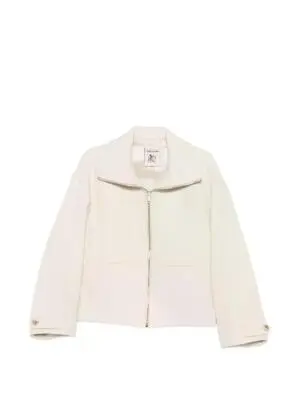 SEMICOUTURE Zip-up Button-cuff Jacket - Neutrals