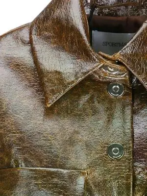 Sportmax Belted Cracked-effect Jacket