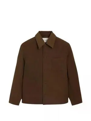 AMI Paris Patch-pocket Shirt Jacket - Brown