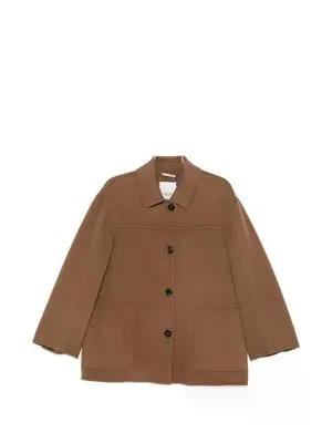 Max Mara Button-fastening Patch-pocket Jacket - Brown