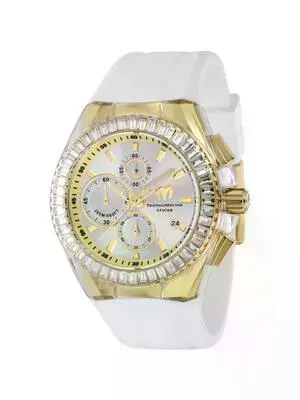 TECHNOMARINE Cruise 45mm Chronograph Watch With Crystal Embellishments - Silver