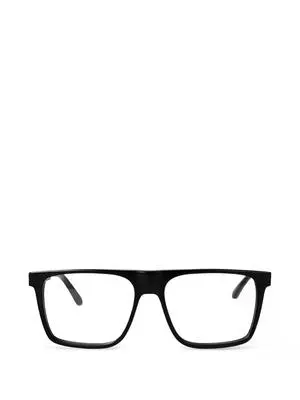 Palm Angels Square-frame Logo Detail Glasses - Black