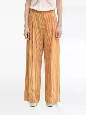 SESSUN Provencia Striped Pleated Trousers - Orange