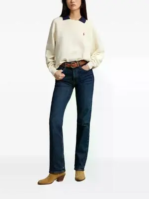 Polo Ralph Lauren Logo-embroidered Contrast Collar Sweatshirt