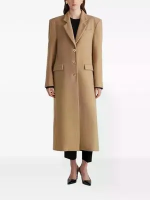 VIOLANTE NESSI Verga Single-breasted Padded-shoulder Coat