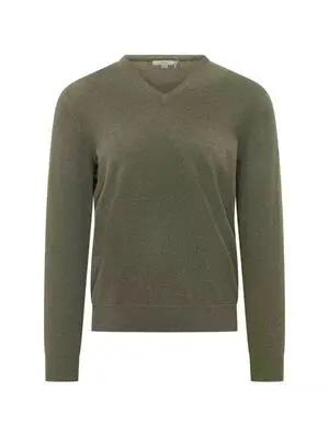 Malo V-neck Cashmere Jumper - Green