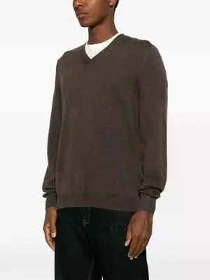 Fedeli V-neck Ribbed-trim Sweater