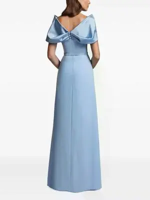CRISTALLINI Belted Fluid Maxi Dress