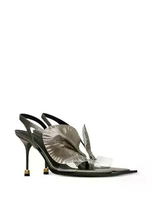 VANDA NOVAK Gloria Ruffled Slingback Sandals