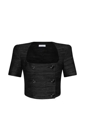 VIOLANTE NESSI Vittoria Double-breasted Top - Black