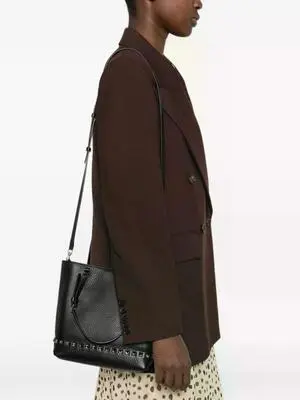 Valentino Garavani Rockstud Grained Leather Tote Bag - Black