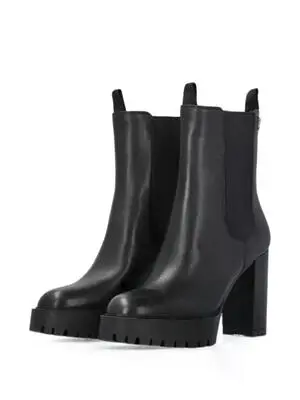 Pinko Leather Platform Ankle Boots