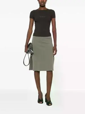 Alexander Wang Ribbed-knit Logo-print T-shirt
