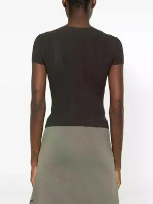 Alexander Wang Ribbed-knit Logo-print T-shirt