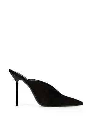 Paris Texas Pointed-toe Suede Mules - Black