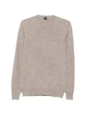 Fedeli Crew-neck Long-sleeve Sweater - Neutrals