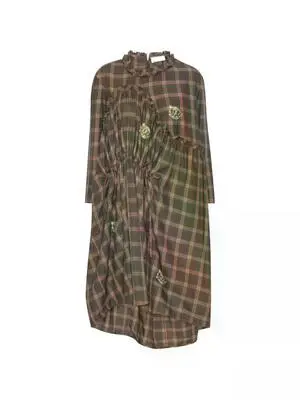 Henrik Vibskov Checked Ruffled Midi Dress