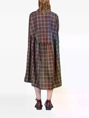 Henrik Vibskov Checked Ruffled Midi Dress