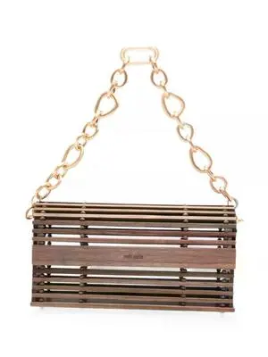 Cult Gaia Sylva Chain-link Shoulder Bag - Brown