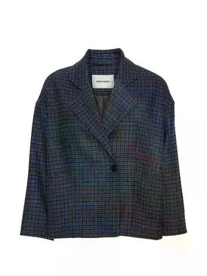 Henrik Vibskov Shady Check-pattern Jacket - Blue