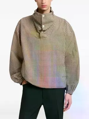 Marni Checked Funnel-neck Shirt