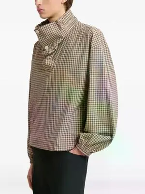 Marni Checked Funnel-neck Shirt