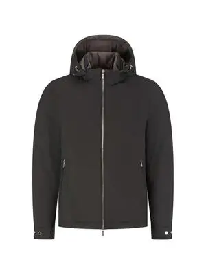MOORER Hooded Jacket - Brown
