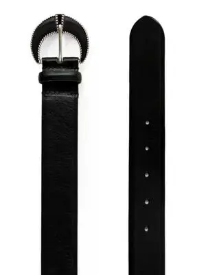 Ba&sh Engraved-buckle Leather Belt