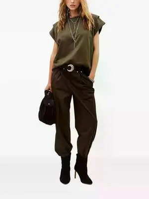 Ba&sh Pio Padded-shoulder T-shirt