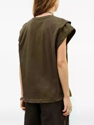Ba&sh Pio Padded-shoulder T-shirt