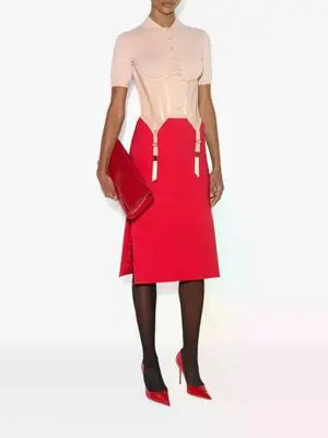 Elisabetta Franchi Knit Bustier-style Polo Shirt