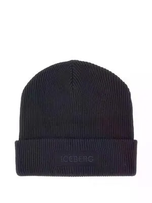 Iceberg Ribbed-knit Beanie Hat - Blue