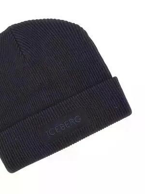 Iceberg Ribbed-knit Beanie Hat