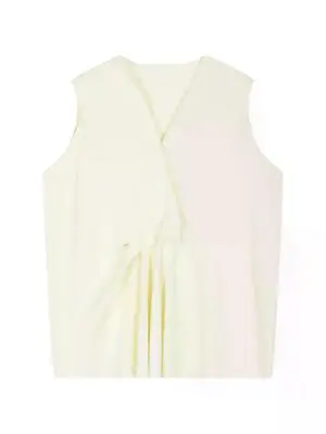 JNBY Pleated V-neck Vest - Neutrals