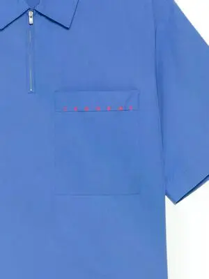 CROQUIS Embroidered-logo Camp-collar Polo Shirt