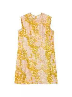 JNBY Sleeveless Floral Print Mini Dress - Yellow