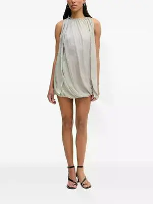 ISABELLE BLANCHE Draped Sleeveless Mini Dress - Grey