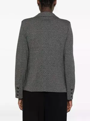 Emporio Armani Herringbone-pattern Single-breasted Jacket