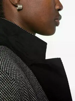 Emporio Armani Herringbone-pattern Single-breasted Jacket