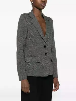 Emporio Armani Herringbone-pattern Single-breasted Jacket