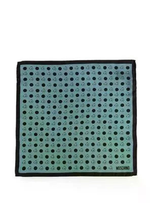 Moschino Teddy Bear Polka-dot Scarf - Blue