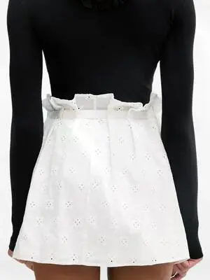 ISABELLE BLANCHE Broderie-anglaise Ruffled Mini Skirt