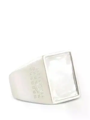 MAISON MARGIELA Engraved Signet Ring - Silver