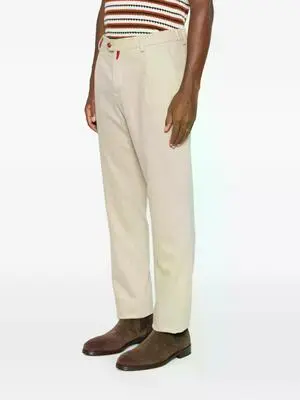 Kiton Pleated Straight-leg Trousers